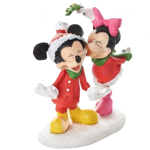 Department 56 Disney Village Mickey's Christmas Kiss Accessory Figurine, 2.5 inch