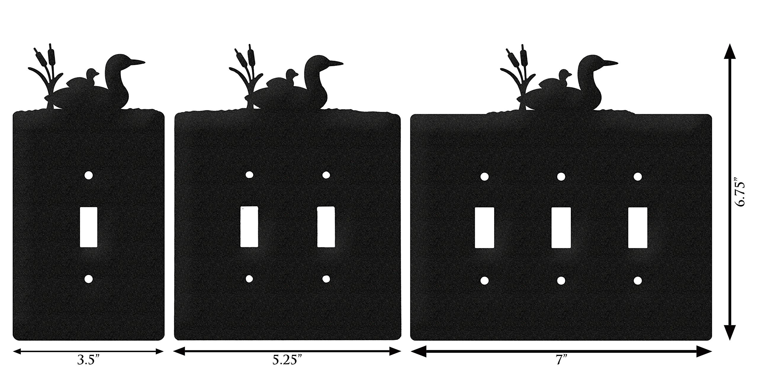 SWEN Products Loon Wall Plate Cover (Single Switch, Black)