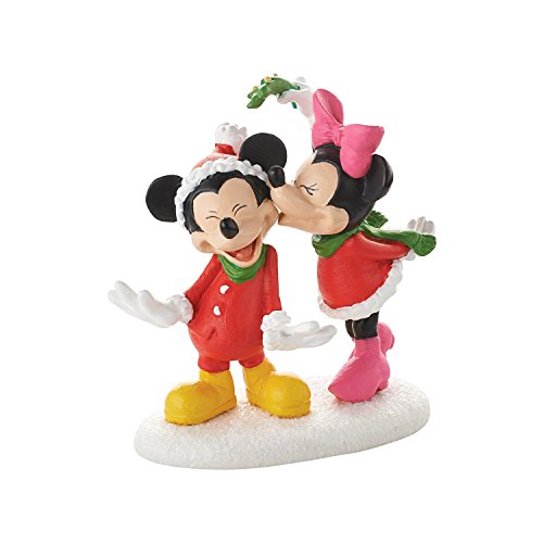 Department 56 Disney Village Mickey's Christmas Kiss Accessory Figurine, 2.5 inch