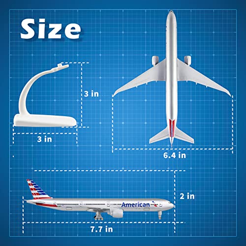 Lose Fun Park 1/300 Diecast Airplanes Model American Plane Model Boeing 777 Model Airplane for Collections & Gifts