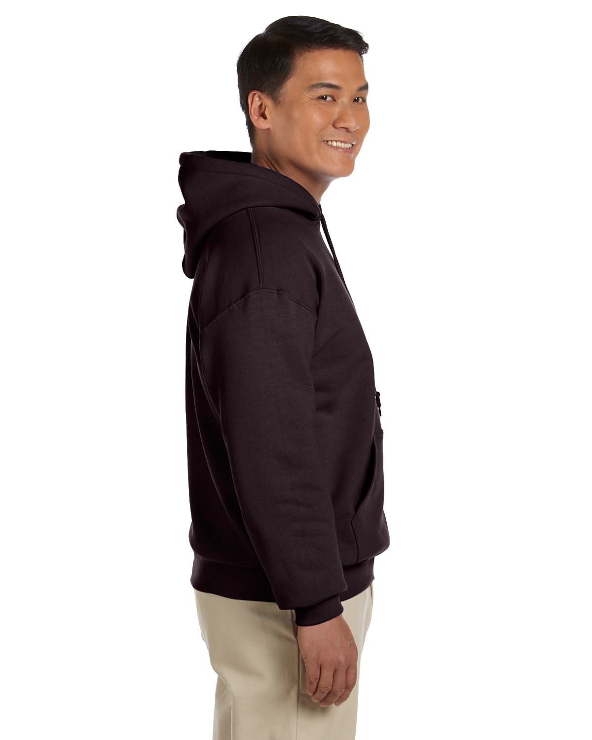 Gildan Men's Pouch Pocket Hooded Sweatshirt, Dark Chocolate, L