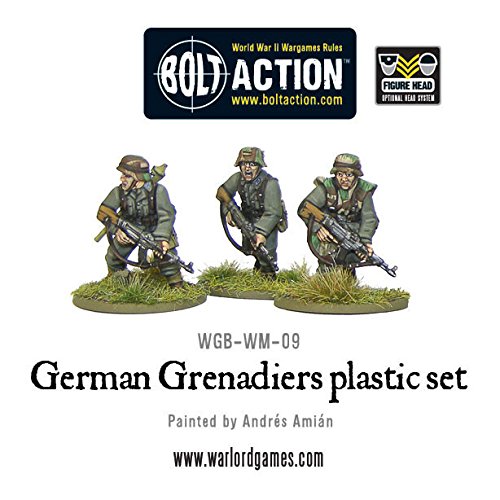 Bolt Action German Grenadiers Late War Infantry 1:56 WWII Military Wargaming Figures Plastic Model Kit
