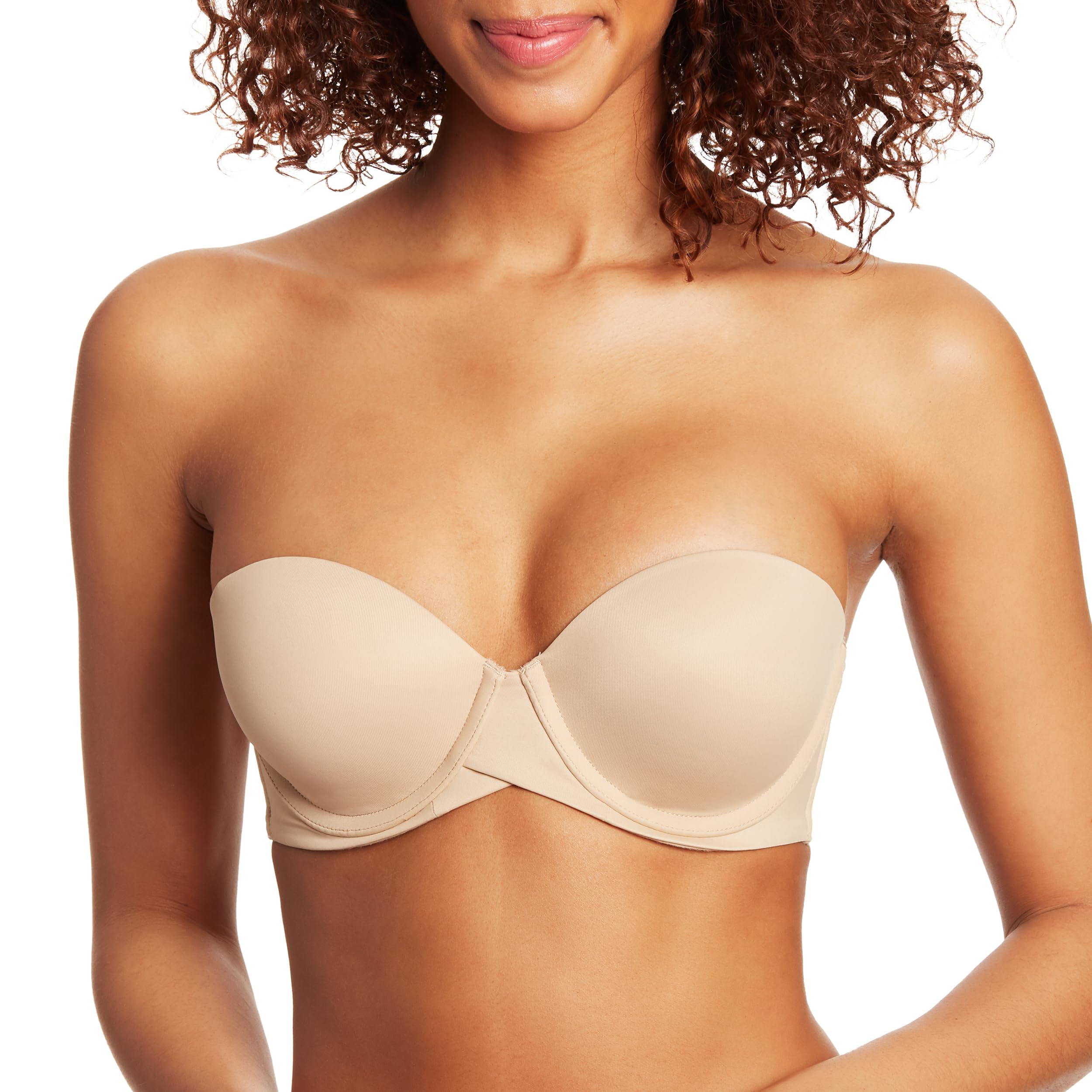 Maidenform Self Expressions Strapless Bra, Balconette Bra, Best Strapless Bra, Stay-Put Underwire, 5-Way Convertible Straps