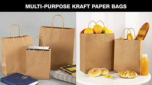 Packanewly Kraft Paper Bags with Handles, 36 PCS Brown - Eco-Friendly Gift Bags - Mixed Sizes: Small, Medium & Large for Retail, Gift, Shopping, Wedding, Birthday & Parties