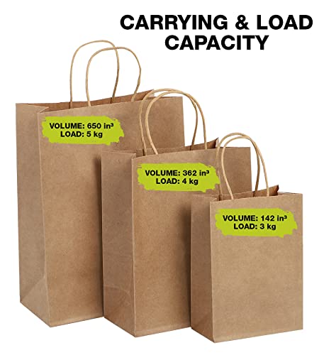 Packanewly Kraft Paper Bags with Handles, 36 PCS Brown - Eco-Friendly Gift Bags - Mixed Sizes: Small, Medium & Large for Retail, Gift, Shopping, Wedding, Birthday & Parties