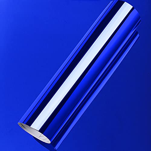 TECKWRAP 11.5" x 60" Blue Chrome Mirror Vinyl Wrap Film Vinyl Roll