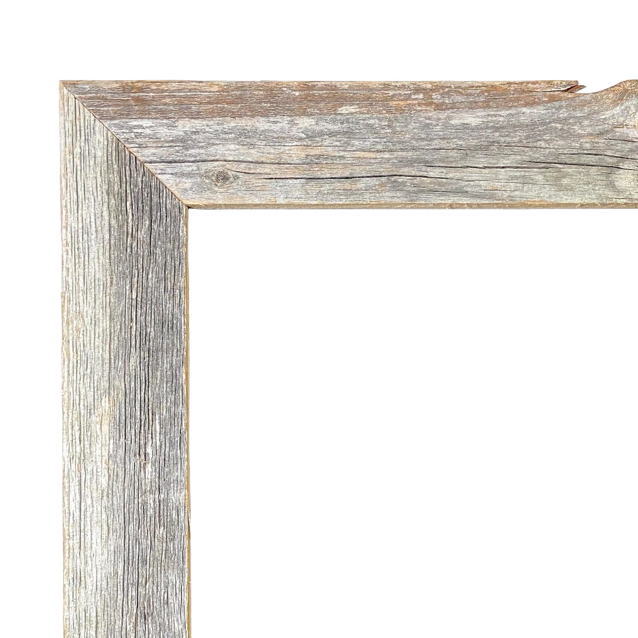 BARNWOODUSA Farmhouse 16x20 Picture frame 1 1/2 inch Molding 100% Reclaimed Wood Rustic Natural Weathered Gray