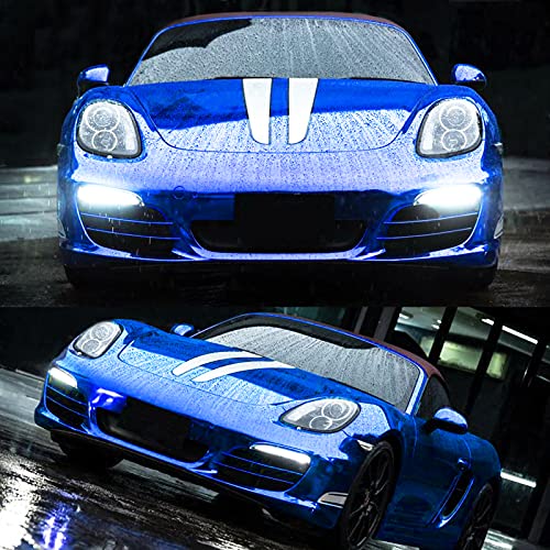 TECKWRAP 11.5" x 60" Blue Chrome Mirror Vinyl Wrap Film Vinyl Roll