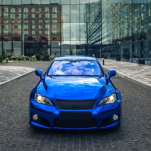 TECKWRAP 11.5" x 60" Blue Chrome Mirror Vinyl Wrap Film Vinyl Roll