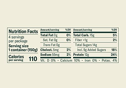 Chobani® Non-Fat Greek Yogurt Vanilla Blended 5.3oz 4-pack