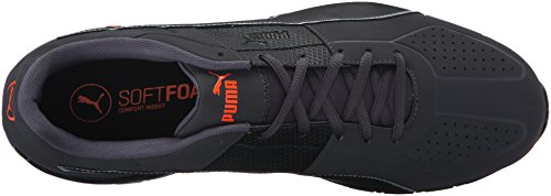 PUMA Mens Cell Surin 2 Cross Trainer, MATTE Asphalt-PUMA Mens Black-Shocking Orange, 9.5
