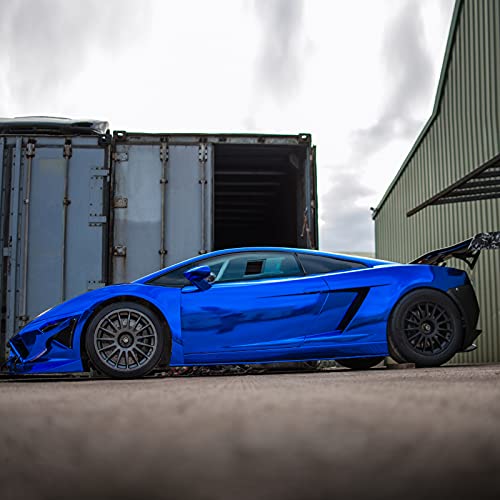 TECKWRAP 11.5" x 60" Blue Chrome Mirror Vinyl Wrap Film Vinyl Roll