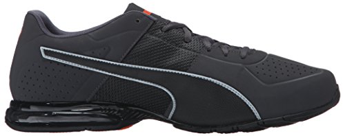 PUMA Mens Cell Surin 2 Cross Trainer, MATTE Asphalt-PUMA Mens Black-Shocking Orange, 9.5