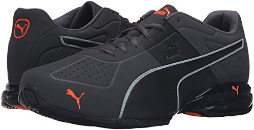 PUMA Mens Cell Surin 2 Cross Trainer, MATTE Asphalt-PUMA Mens Black-Shocking Orange, 9.5