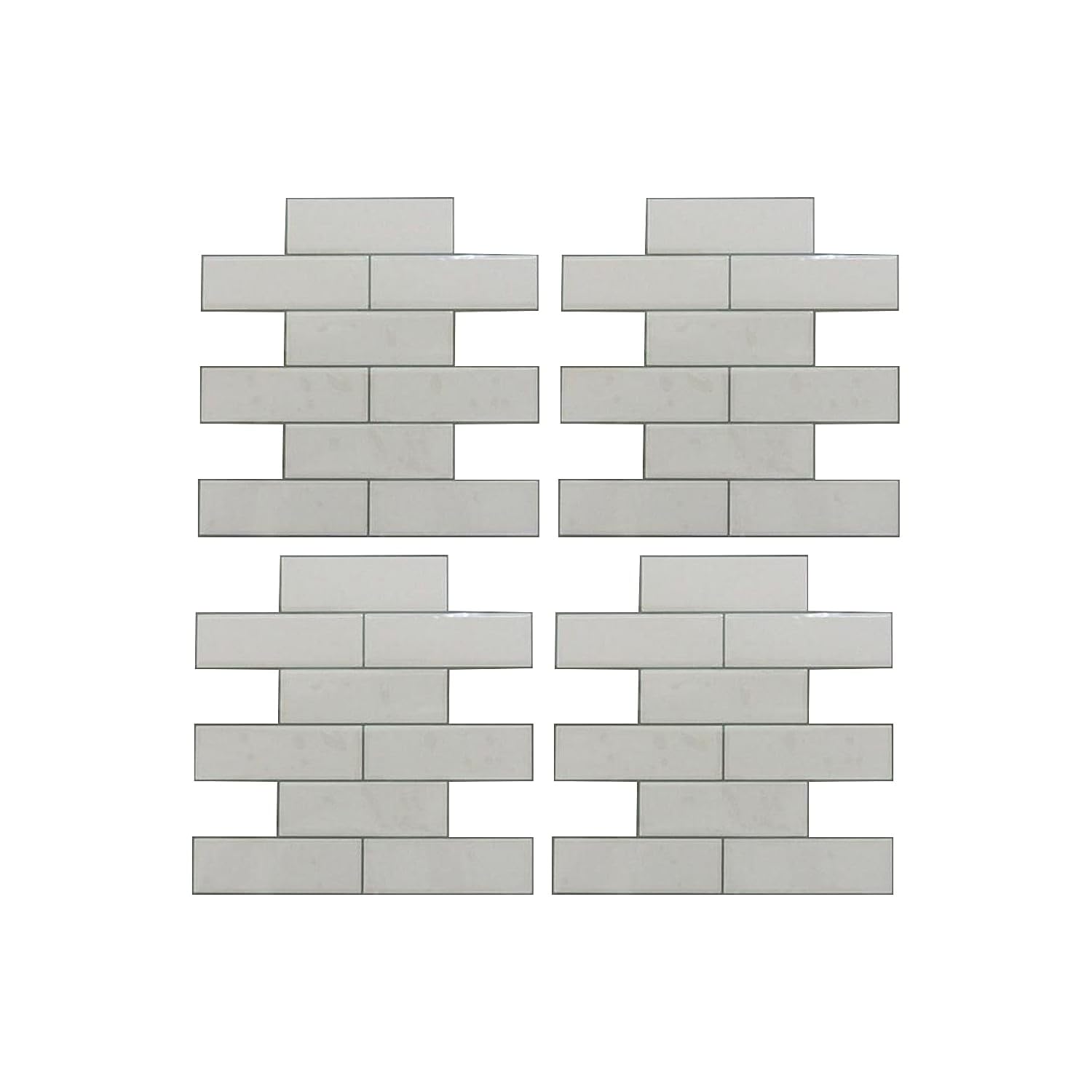 RoomMates TIL3459FLT StickTiles Classic White Subway Peel and Stick Tile Backsplash 10.5x10.5