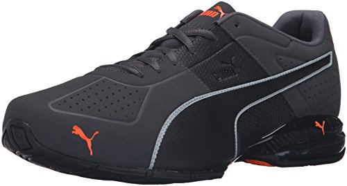 PUMA Mens Cell Surin 2 Cross Trainer, MATTE Asphalt-PUMA Mens Black-Shocking Orange, 9.5