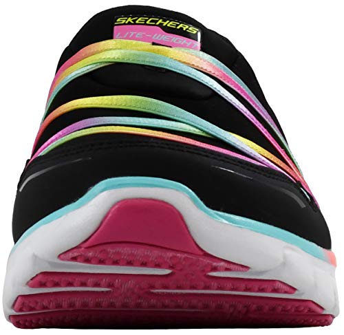 Skechers Sport Women's Air Streamer Slip-On Mule, Black/Multi, 7.5 M US