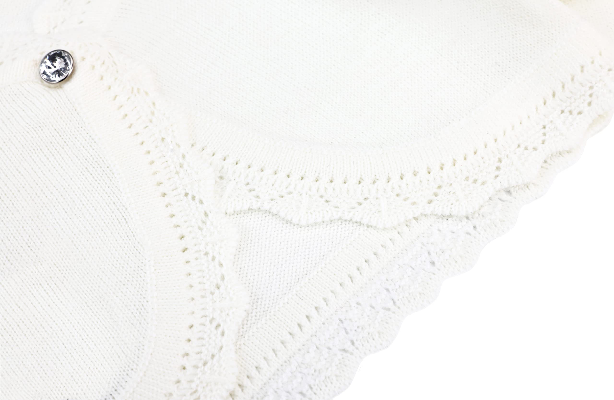 Lilax Little Girls' Knit Long Sleeve Button Closure Bolero Cardigan Shrug 3T Cream