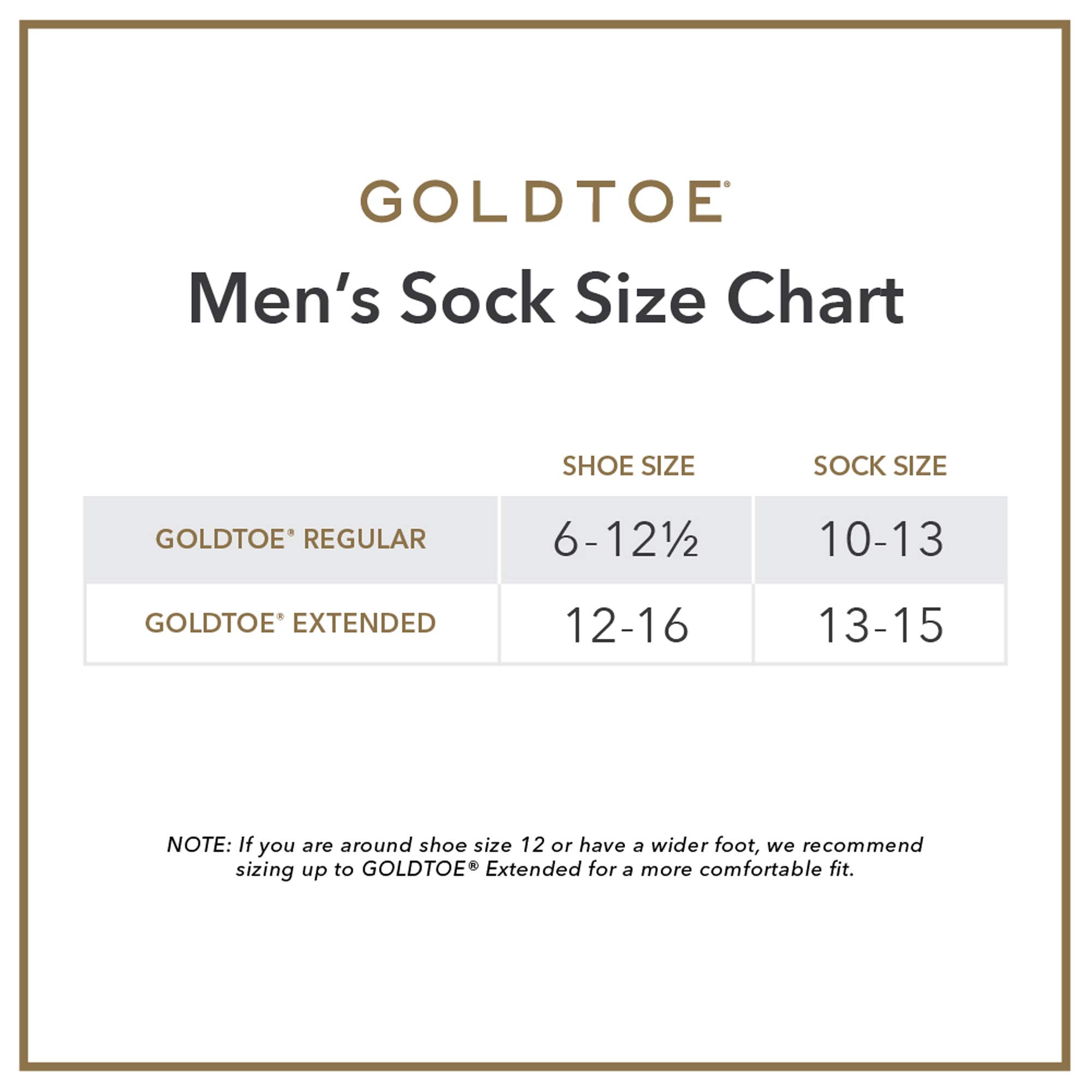GOLDTOE Men's Harrington Crew Socks, Multipairs, Black (6-Pairs), X-Large