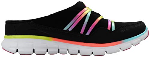 Skechers Sport Women's Air Streamer Slip-On Mule, Black/Multi, 7.5 M US