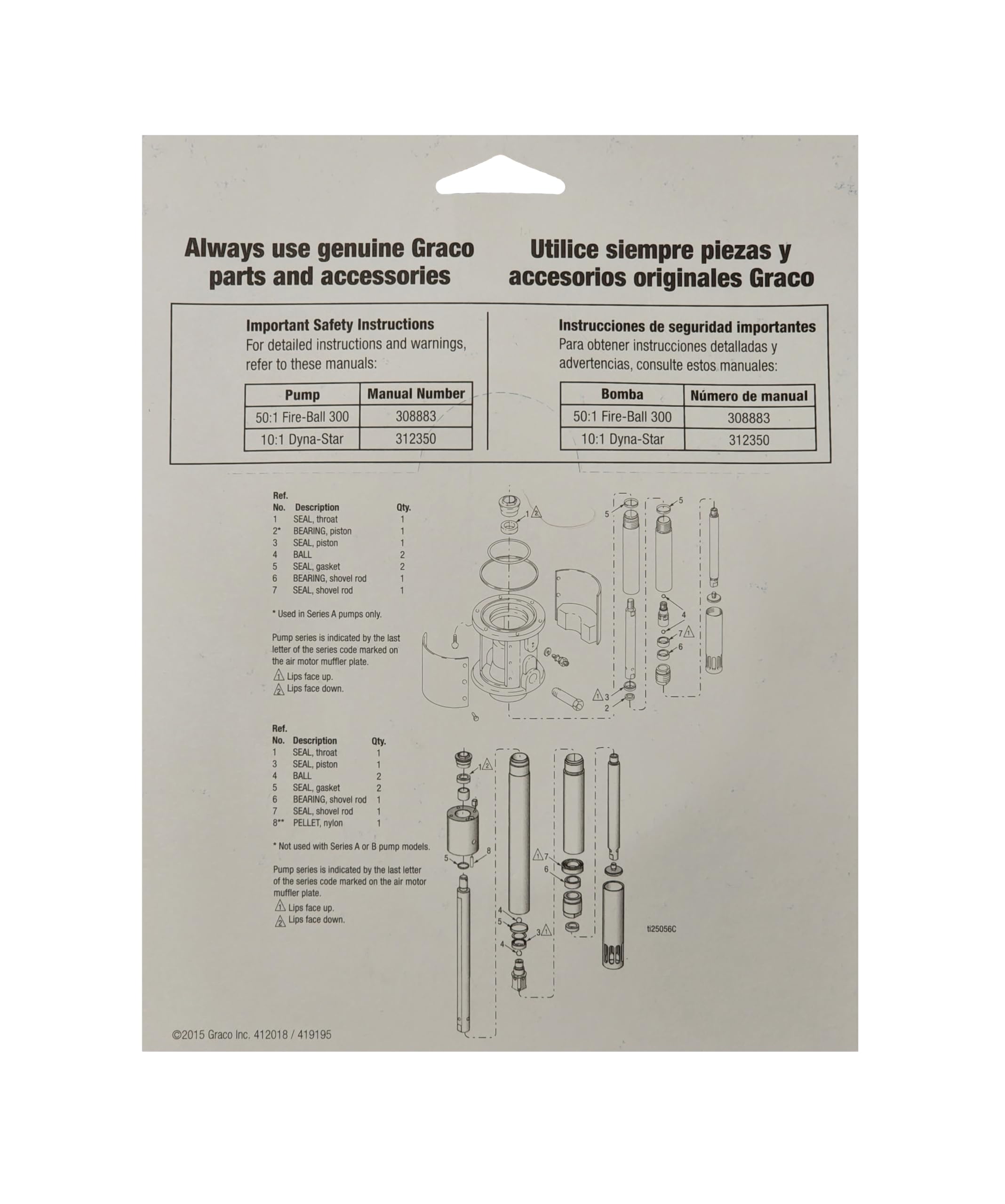 241623 Graco Pump Repair Kit