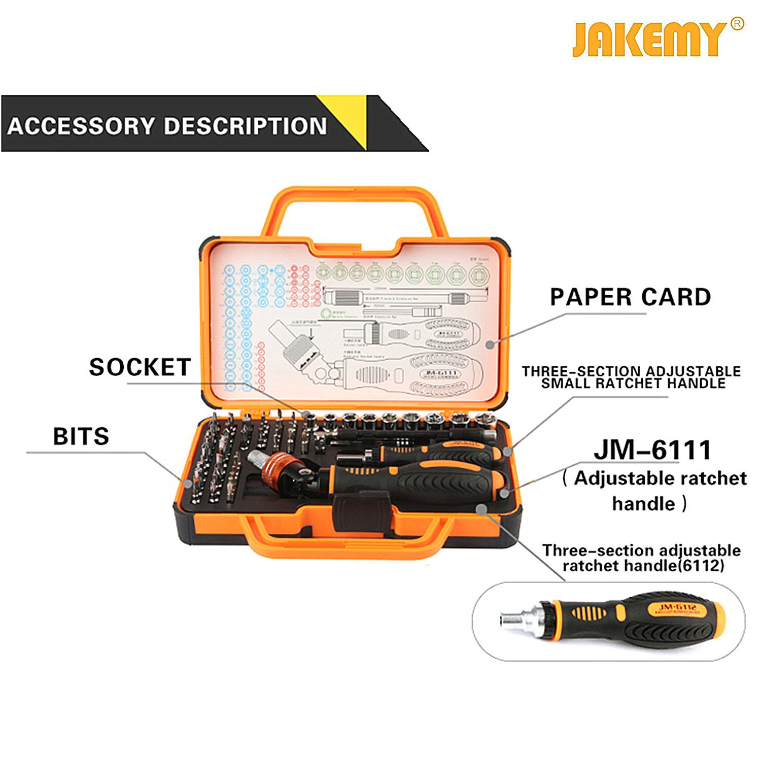 Precision Ratchet Screwdriver Set, JAKEMY 69 in 1 Household Screwdriver Home Repair Tool Kit, Disassemble Magnetic Rotating Ratchet Screwdriver Kit for Furniture/Car/Computer/Electronics Maintenance