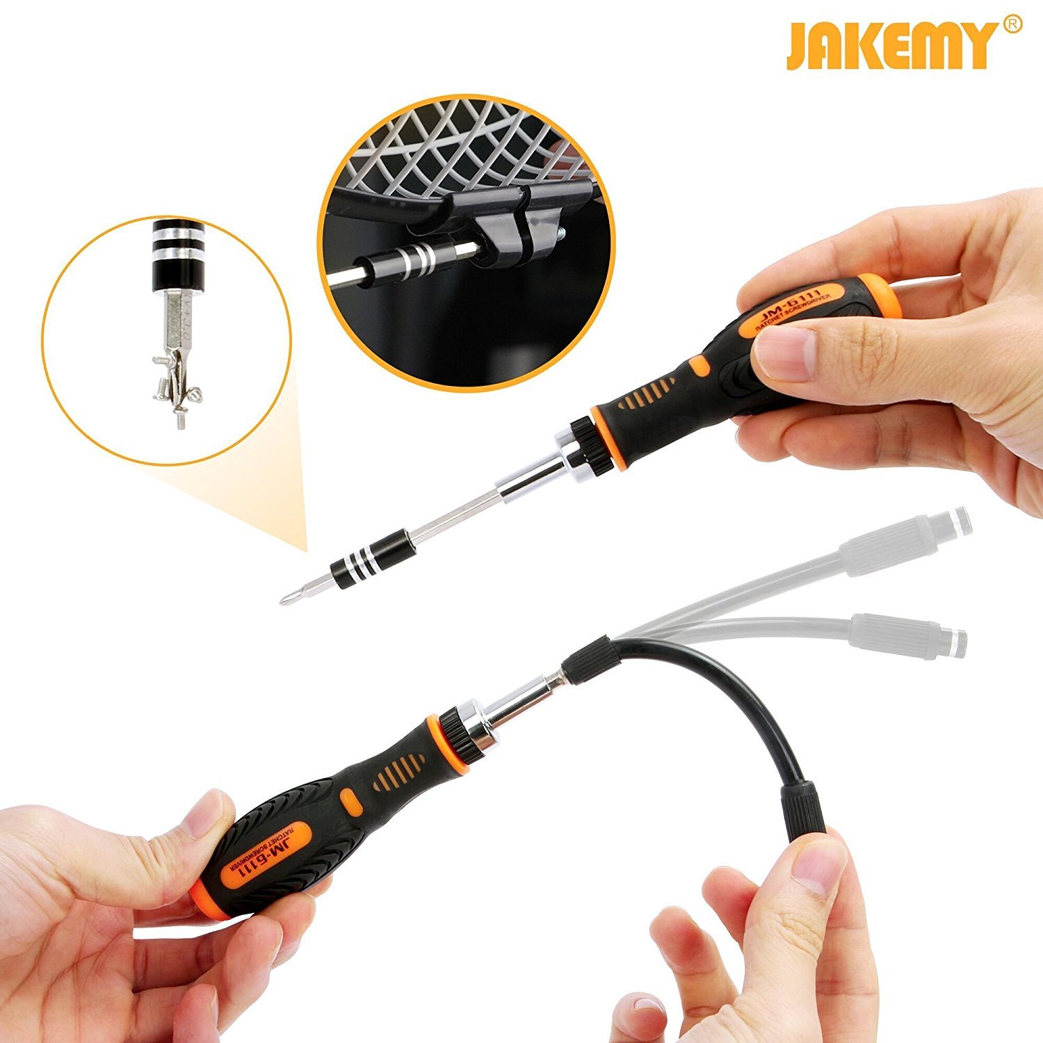 Precision Ratchet Screwdriver Set, JAKEMY 69 in 1 Household Screwdriver Home Repair Tool Kit, Disassemble Magnetic Rotating Ratchet Screwdriver Kit for Furniture/Car/Computer/Electronics Maintenance