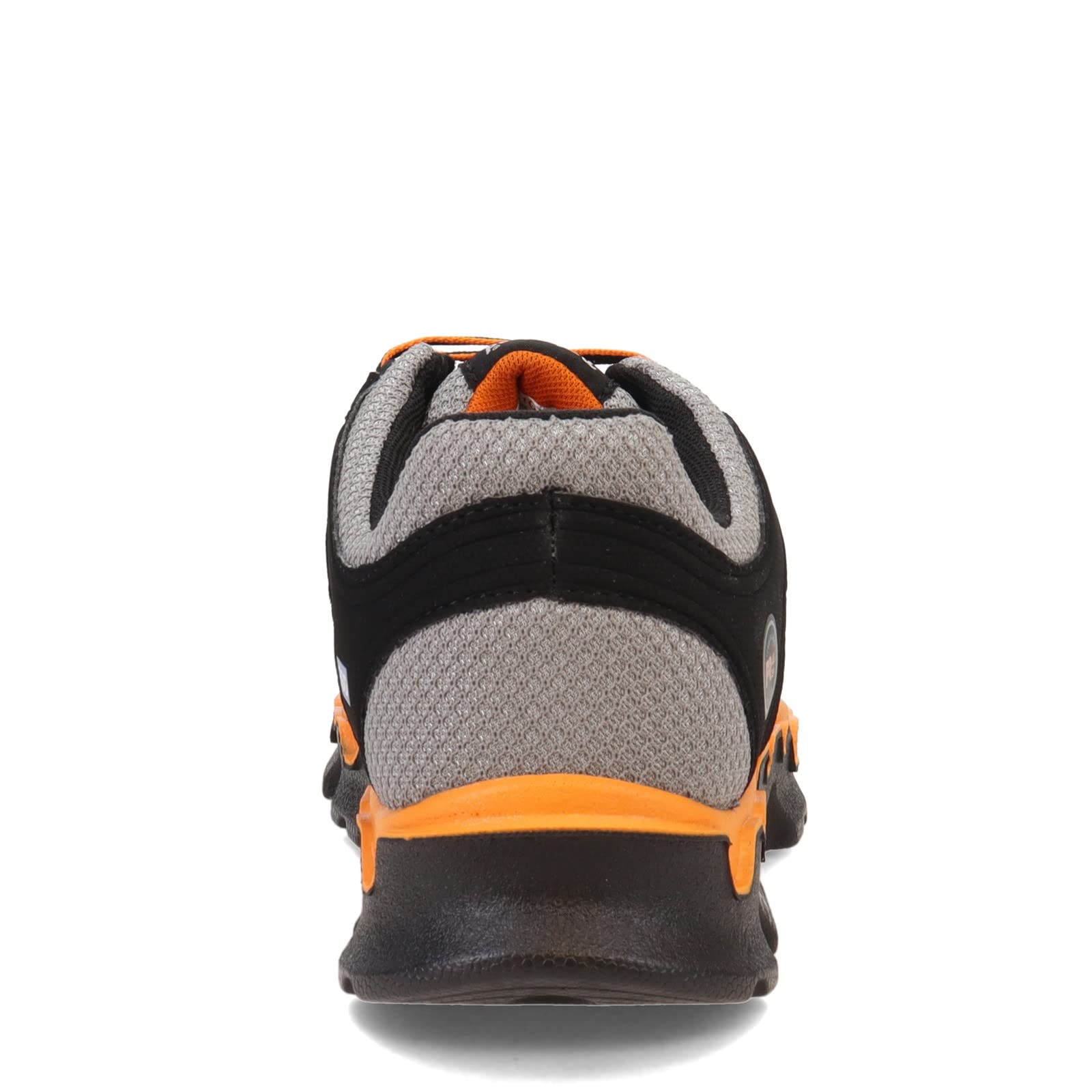 Timberland PRO Men's Powertrain Sport Alloy Safety Toe Static Dissipative Industrial Athletic Work Shoe Boot, Black/Grey/Orange, 13 Wide