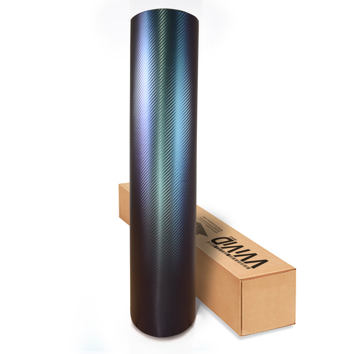 VViViD® XPO Purple to Blue Chameleon Carbon Fiber Vinyl Wrap Roll w/Air-Release Technology (1/2ft x 5ft)