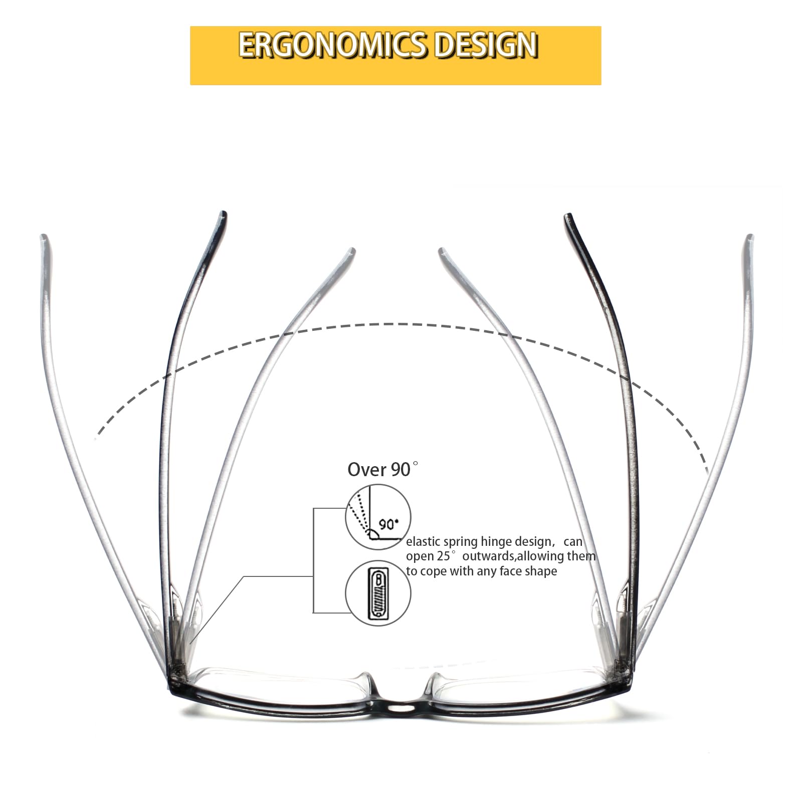Kerecsen 4 Pack Reading Glasses for Women/Men Spring Hinges Readers Glasses Lightweight Eyeglasses (2 Black 2 Tortoise, 2.00)