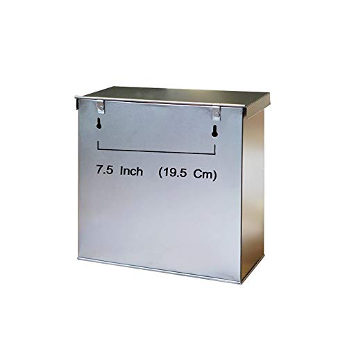 NACH Mailboxes for Outside Wall Mount, 10 x 10 x 4 inch Antique Silver Mail Boxes for House Outside, Waterproof Mailboxes for Outside - Chicago Style Mail Box