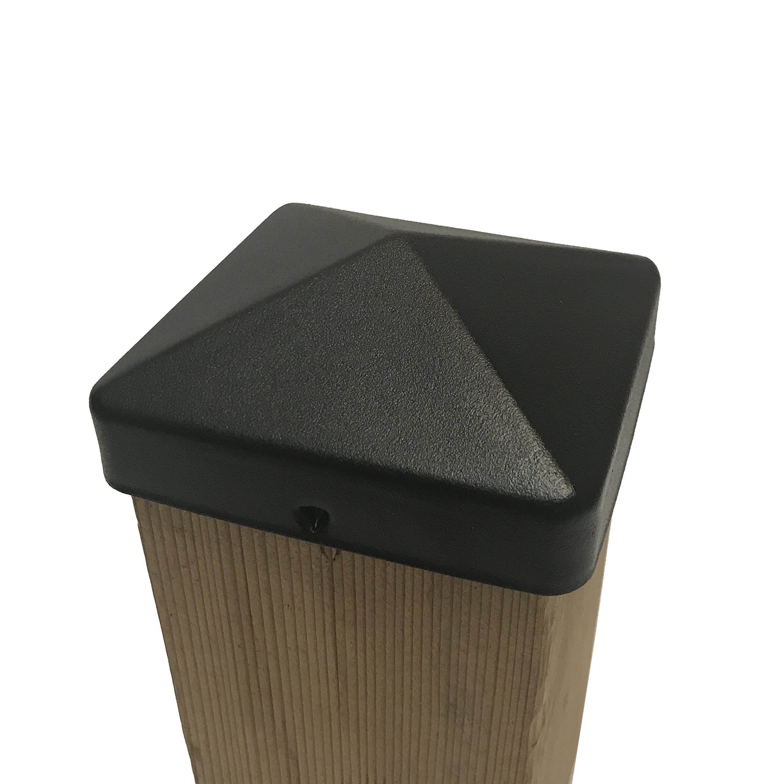 Nuvo Iron US-PCP11BLK US-4x4 Eazy Pyramid Cap, 4" x 4" (Fits Over 4β x 4β Nominal USA retailers Square Posts), Black