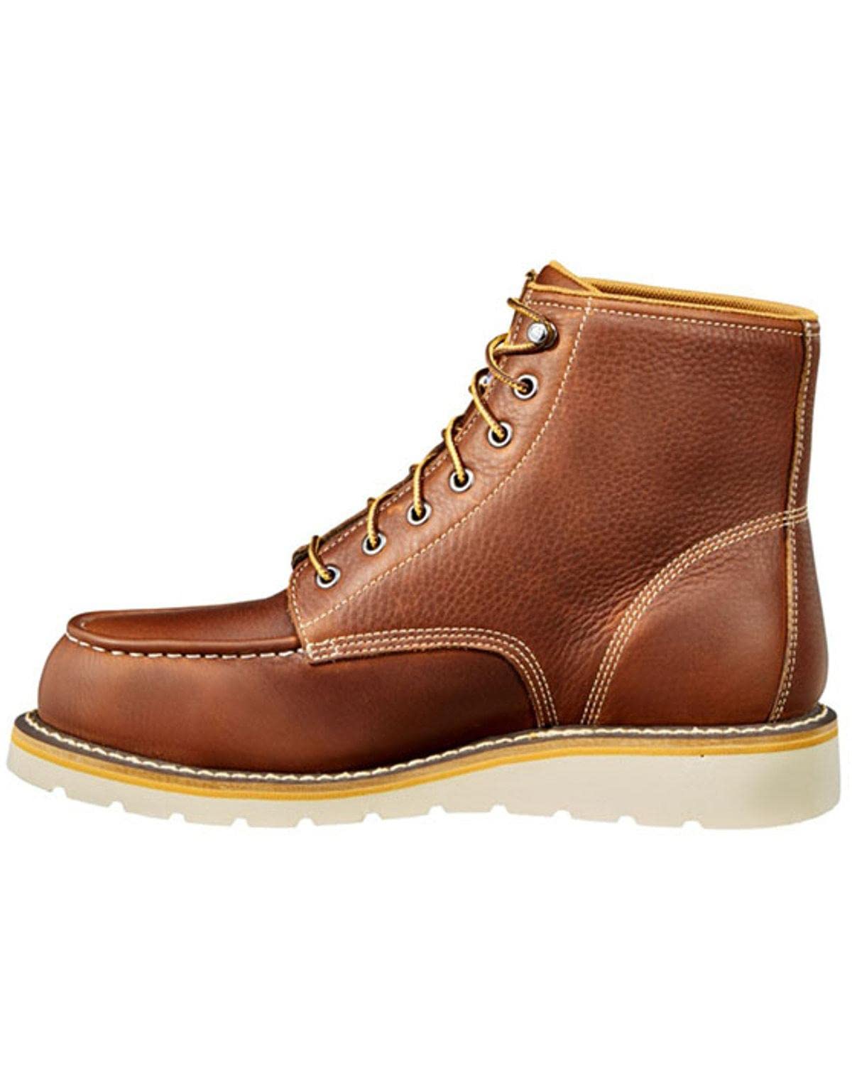 Carhartt mens 6 Inch Waterproof Wedge Steel Toe Work Boot, Tan, 10.5 US