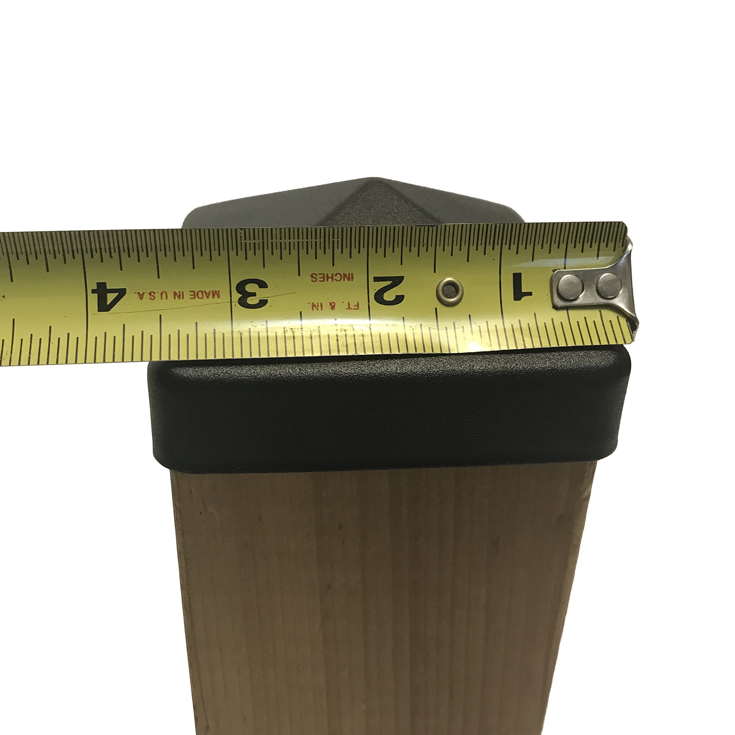 Nuvo Iron US-PCP11BLK US-4x4 Eazy Pyramid Cap, 4" x 4" (Fits Over 4β x 4β Nominal USA retailers Square Posts), Black