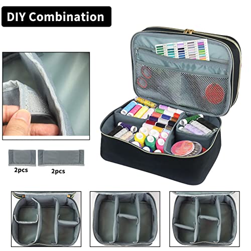 Colaxi Sewing Accessories Storage Box Multifunction Supplies Portable Pouches Tools Durable Wear Resistant Gift for Buttons Embroidery Clips Office