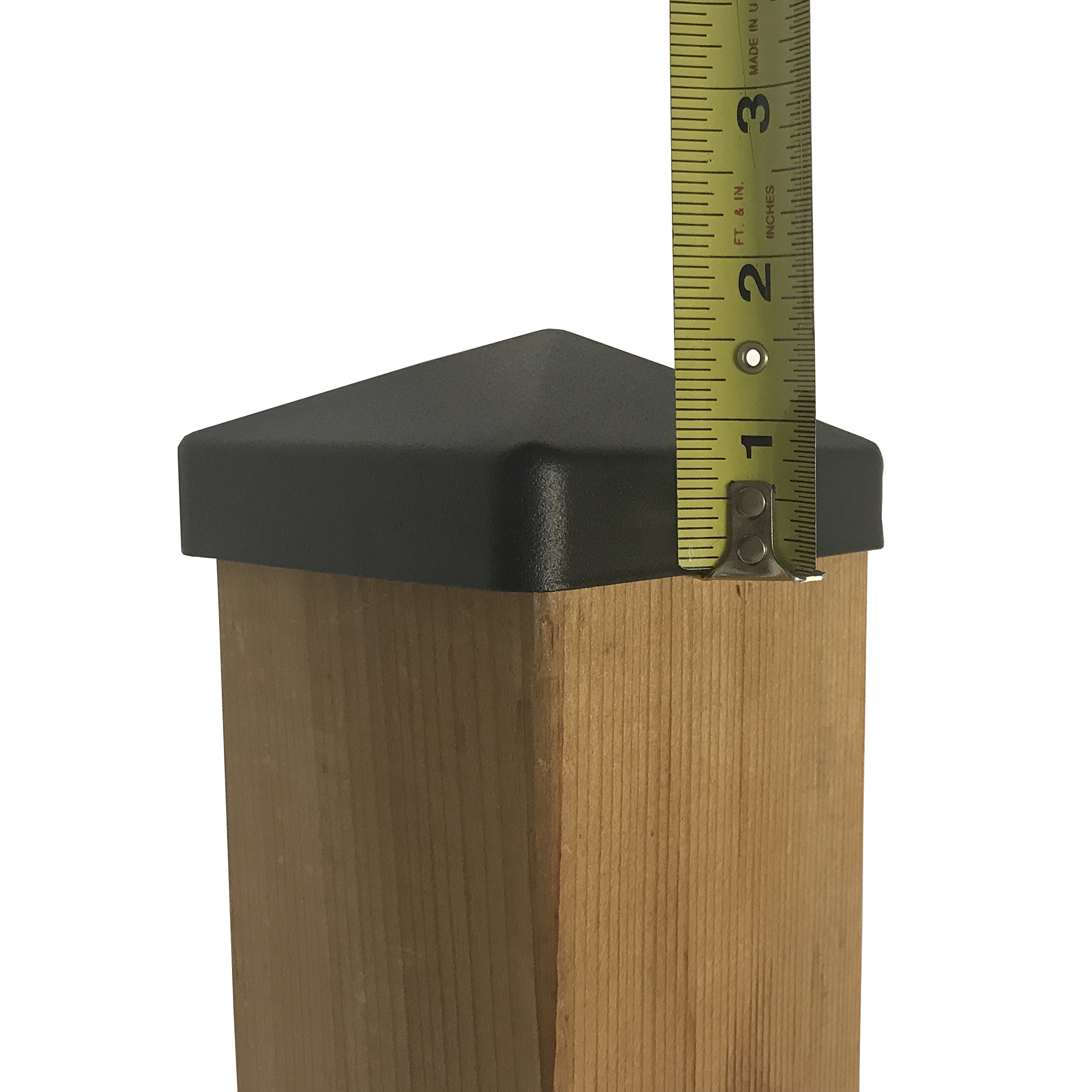Nuvo Iron US-PCP11BLK US-4x4 Eazy Pyramid Cap, 4" x 4" (Fits Over 4β x 4β Nominal USA retailers Square Posts), Black