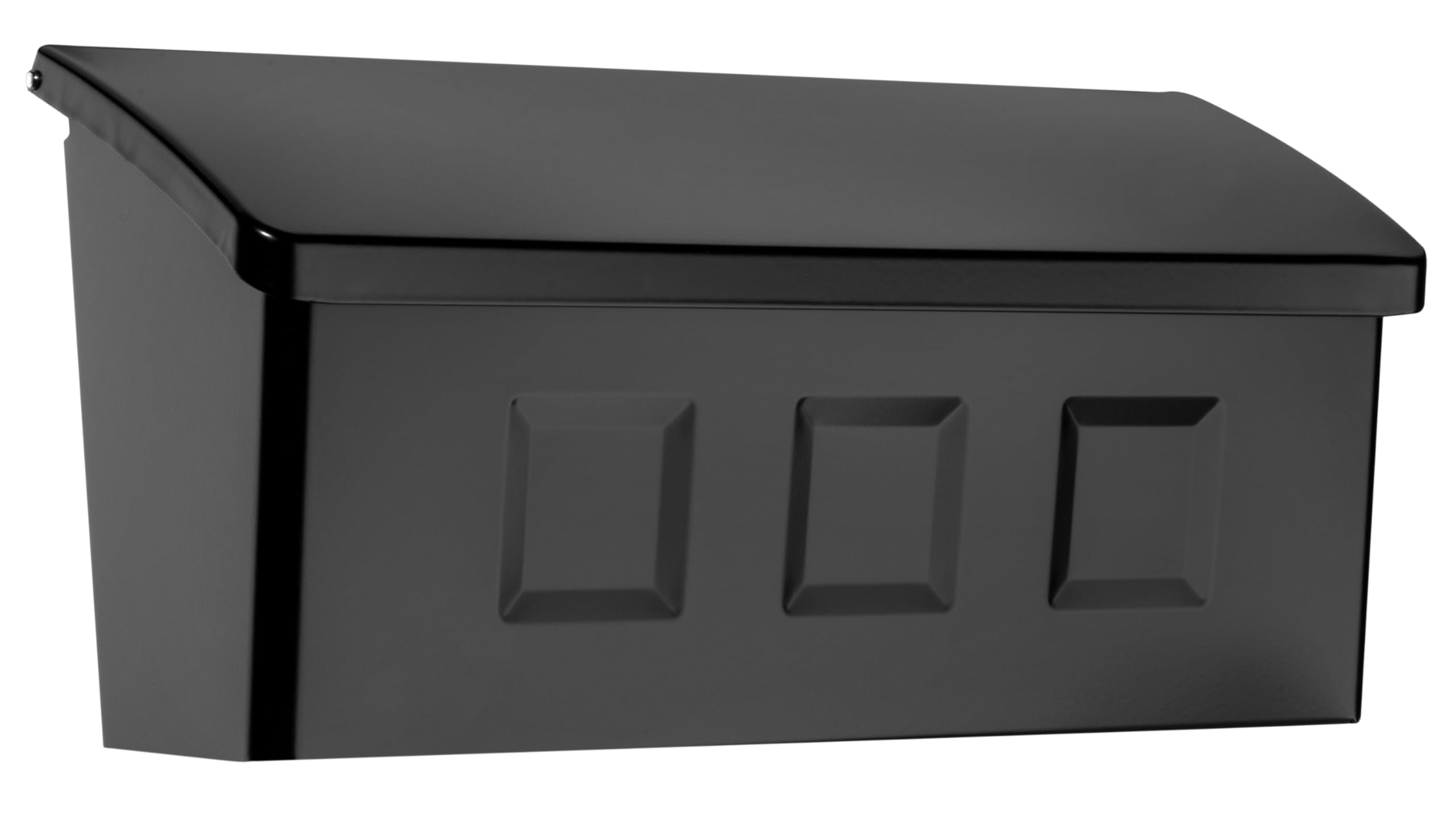 Architectural Mailboxes Wayland Galvanized Steel Wall Mount Mailbox, 2689B-10, Black, Small Capacity