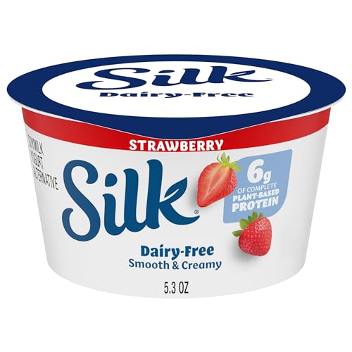 Silk Soy Milk Dairy-Free Yogurt Alternative, Strawberry, Gluten-Free, Vegan, Non-GMO Project Verified, 5.3 oz.