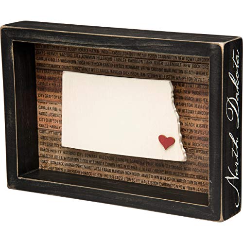 Primitives by Kathy 28241 State Pride Box Sign, North Dakota