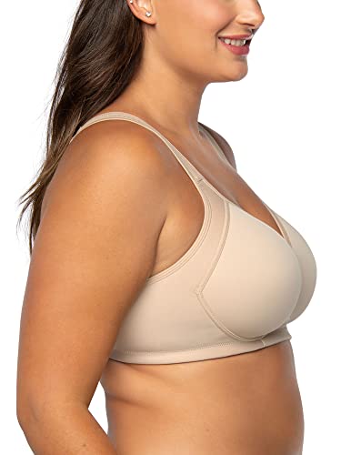 Vanity Fair Womens Medium Impact Sports For Breathable, Moisture Wicking, Padded Cups Up To Ddd Bra, Wireless - Neutral, 44C US
