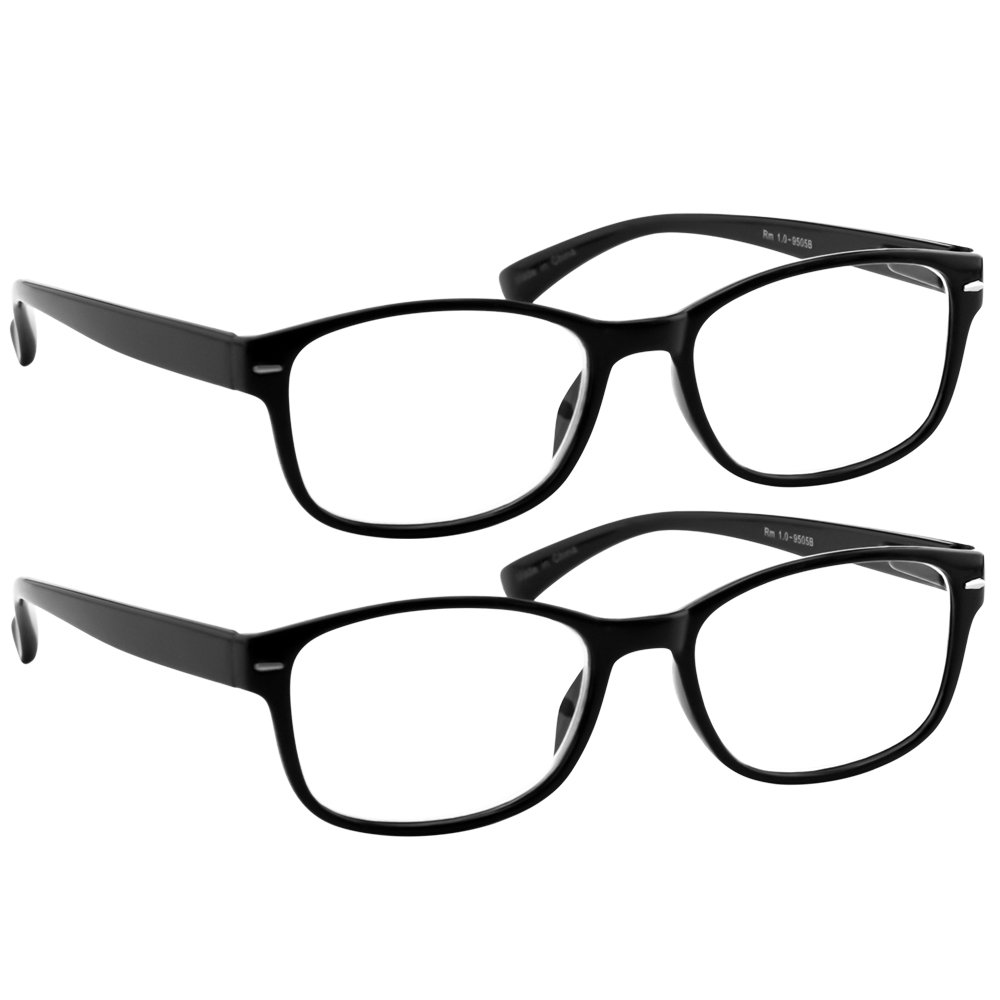 TruVision Readers 9505 2 Pk Black +2.75