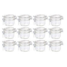 Bormioli Rocco Fido Vaso Round Jar, 4.25 Ounces, 125ml, 12 Pack. by Bormioli Rocco