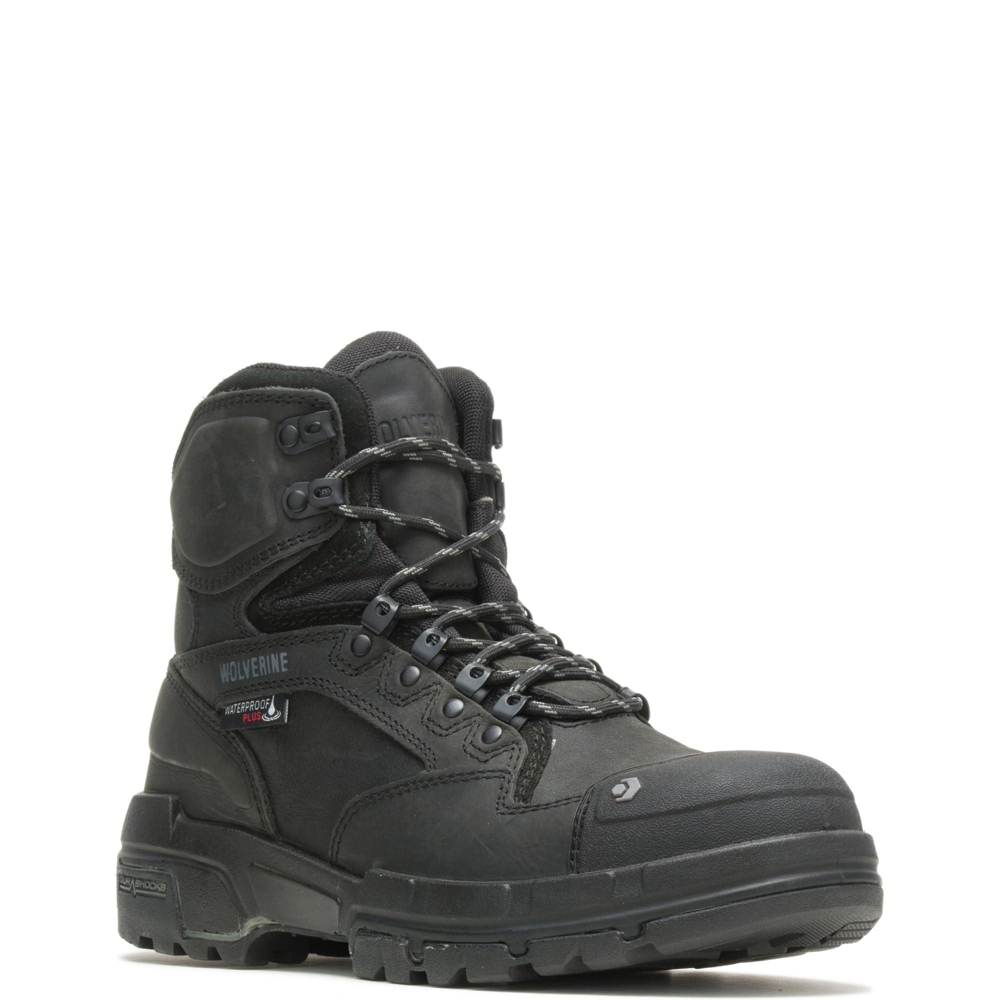 Wolverine Men's Legend 6 Inch Waterproof Comp Toe-M Work Boot, Black/Yellow, 10 M US
