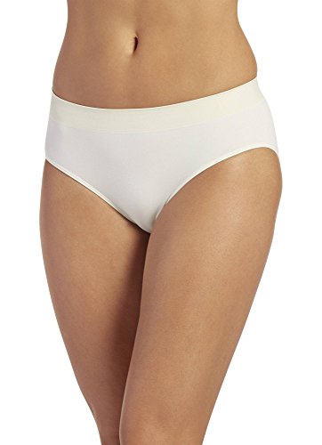 Jockey Women's Underwear Modern Micro Seamfree Hi Cut, Sandy Shimmer, 5