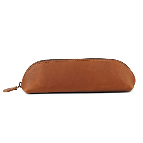 The Antiq TheAntiq: Pencil Pouch, Zipper Pencil Case, Leather Pencil Case, Pencil Bag Pouch With Zipper Pen Holders Handmade MRD-ZPC-003 0