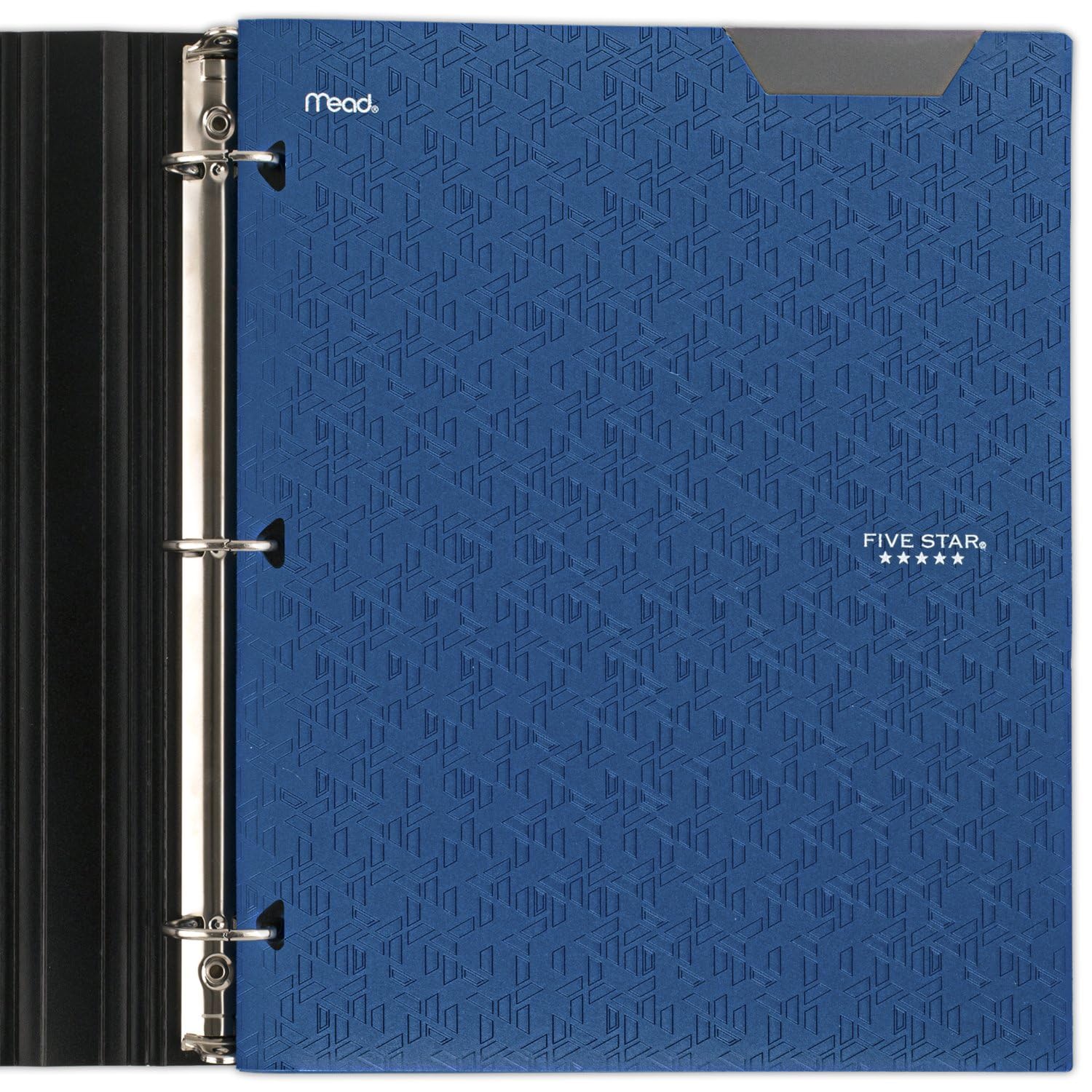 Five Star 2 Pocket Folders, 4 Pack, Stay-Put Folders, Plastic Colored Folders with Pockets & Prong Fasteners for 3-Ring Binders, 11β x 8-1/2β, Black, Red, Green, Blue (38049)