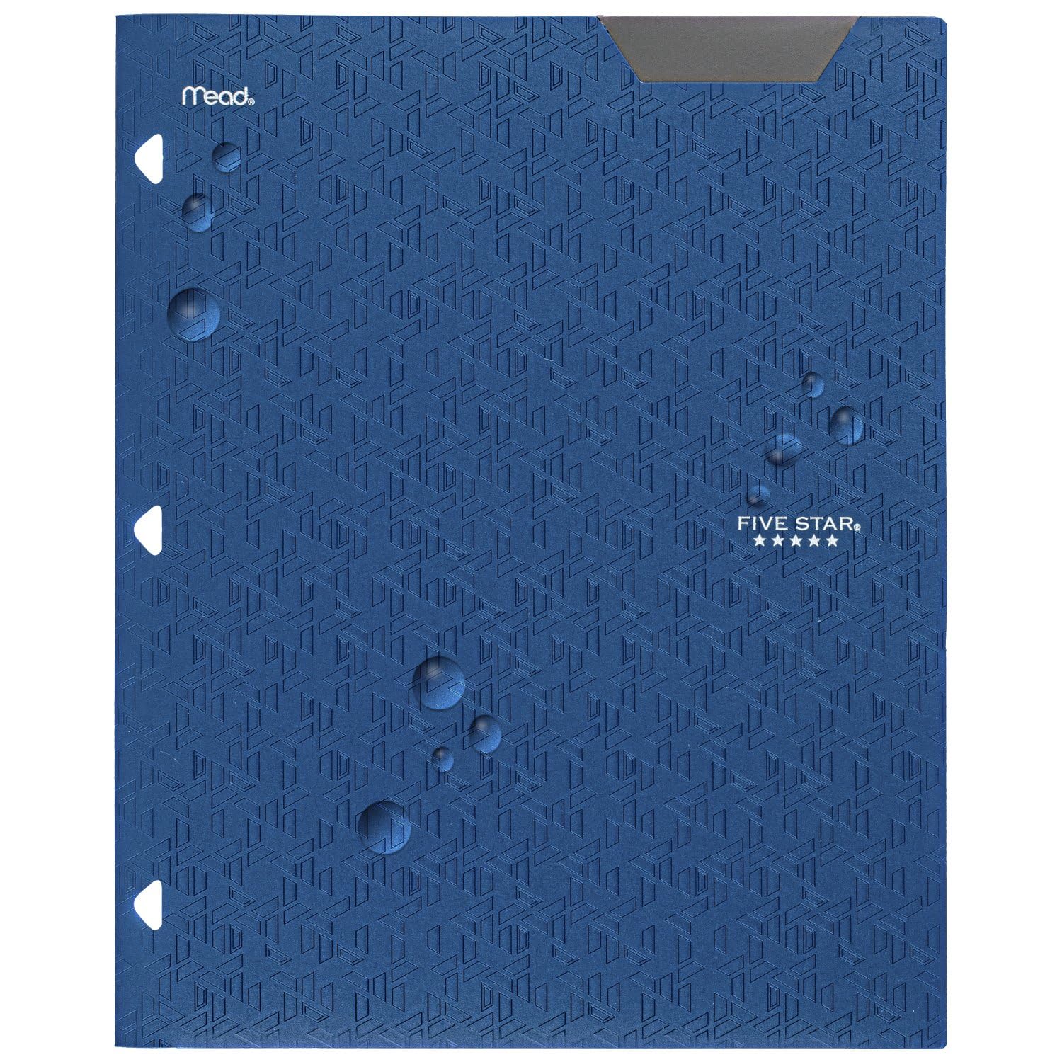 Five Star 2 Pocket Folders, 4 Pack, Stay-Put Folders, Plastic Colored Folders with Pockets & Prong Fasteners for 3-Ring Binders, 11β x 8-1/2β, Black, Red, Green, Blue (38049)