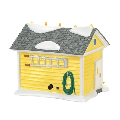 Department 56 Snow Village National Lampoon Christmas Vacation the Griswold Holiday Garage Lit Building, Multicolor, 4.06 Inch, Multicolor
