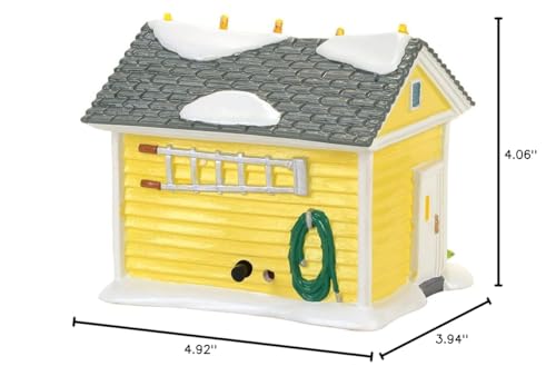 Department 56 Snow Village National Lampoon Christmas Vacation the Griswold Holiday Garage Lit Building, Multicolor, 4.06 Inch, Multicolor
