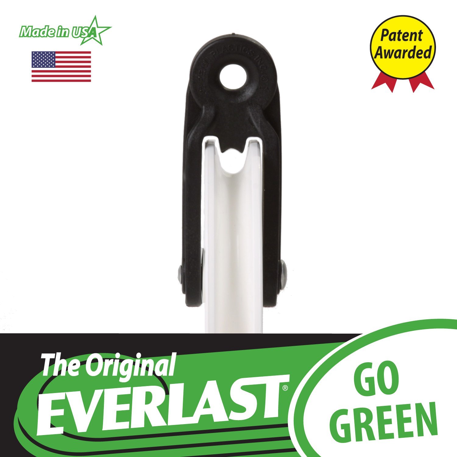 Everlast® #50 Pulley with 4-inch Wheel for Clotheslines and Other Pulley Applications. Weatherproof. The Original! Made in USA Since 1955 (2 Pack)